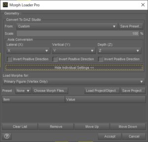 Morph Loader Pro DAZ Genesis8のモーフの作り方